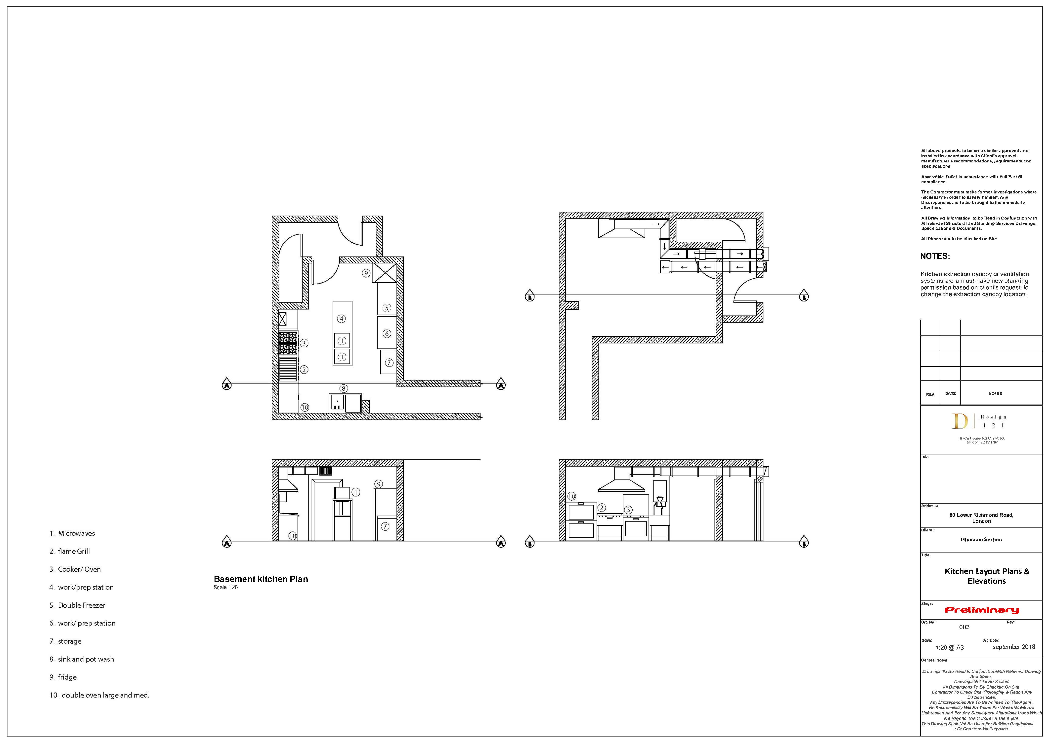 Kitchen Layout Plans & Elevations - Design 121